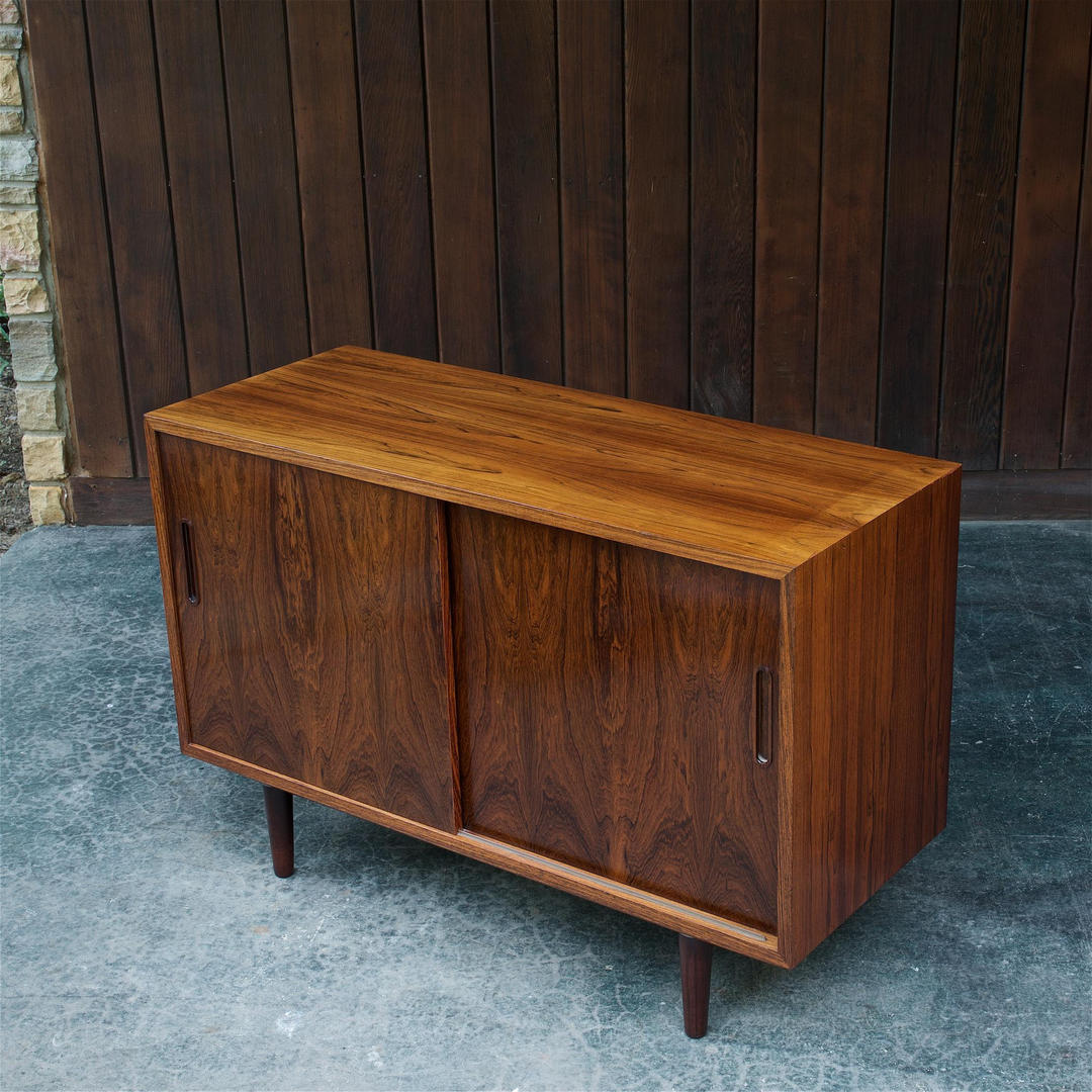 Mid-Century Rosewood Credenza Cabinet HiFi Vintage Stereo Media Center ...