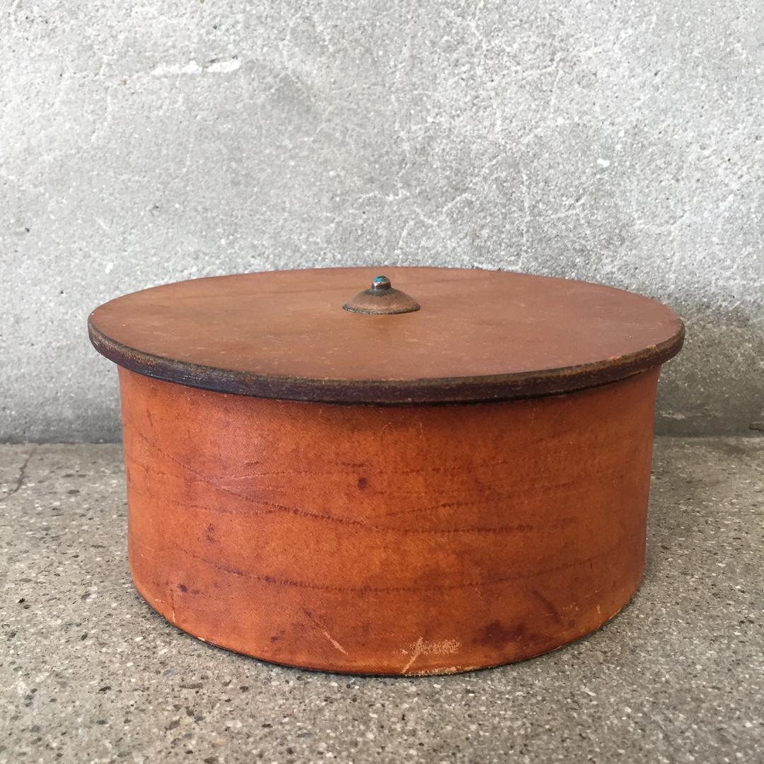 Vintage Leather Container by Artist Chism | Urban Americana (Home Decor ...