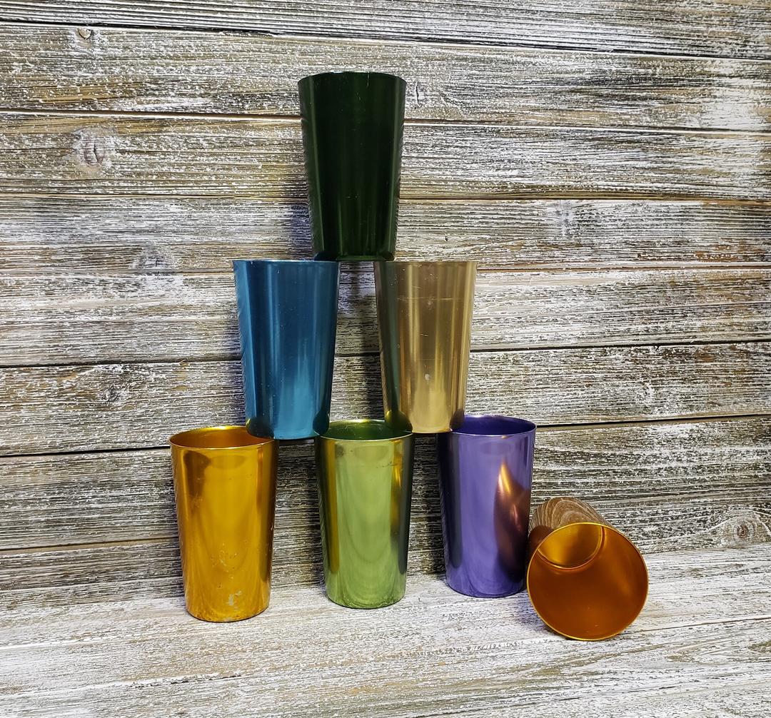 Vintage Bascal Italy Aluminum Cups, 1950s 1960s Mid Century Modern, | A ...
