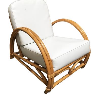 Restored Half Moon Two-Strand Rattan Lounge Chair | Harvey's on Beverly ...