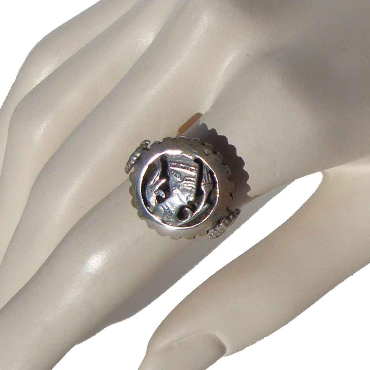 Vintage Nefertiti Ring Ancient Egypt Silver Egyptian Hallmarks | Metro ...