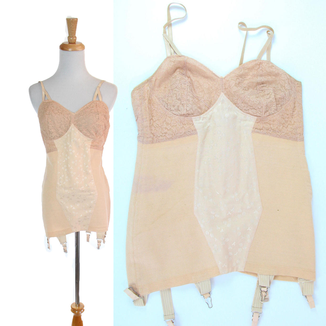RARE 1930s 40s Vintage Girdle Garter Rayon and | Walk in Vintage ...