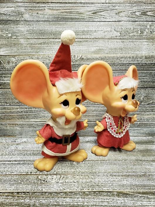 Vintage Christmas Mice Bank, Santa & Mrs Claus Mouse Coin Bank, | A ...