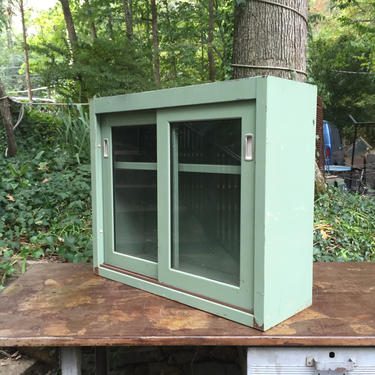 Seafoam Green Steel Industrial Laboratory Wall Cabinet Glass | Cabin ...