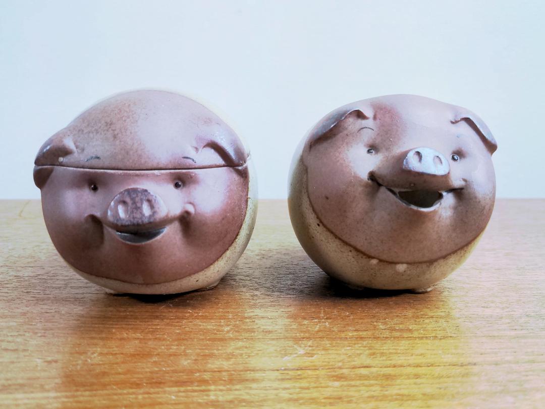 Vintage UCTCI Pig | Creamer and Covered Sugar Set | Japan | The ...