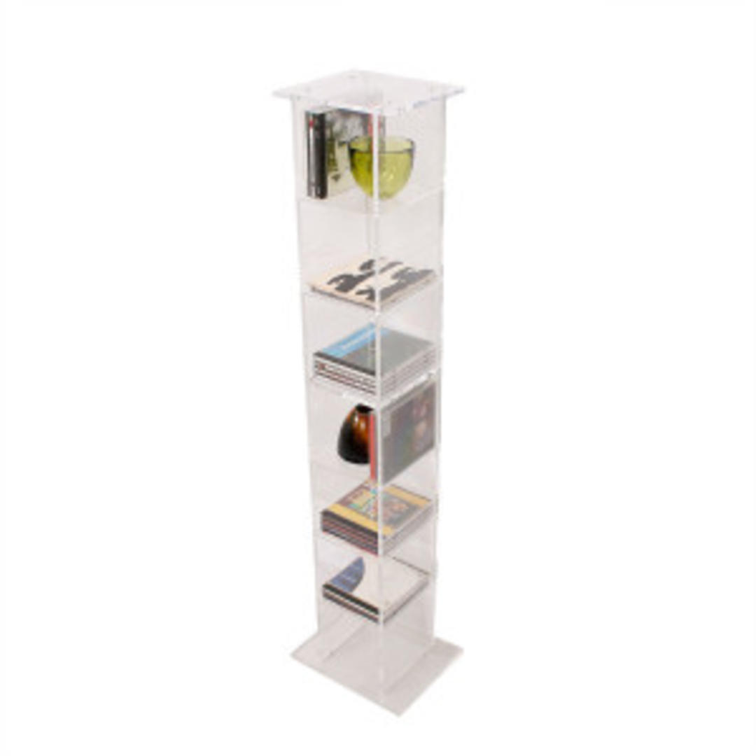 Clear Lucite Floor Standing Compact Display Tower | Modern Mobler ...