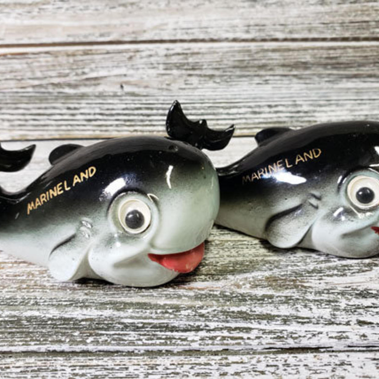 Ceramic Whale Salt & Pepper Shakers, Vintage Whale Salt | A GoGo ...