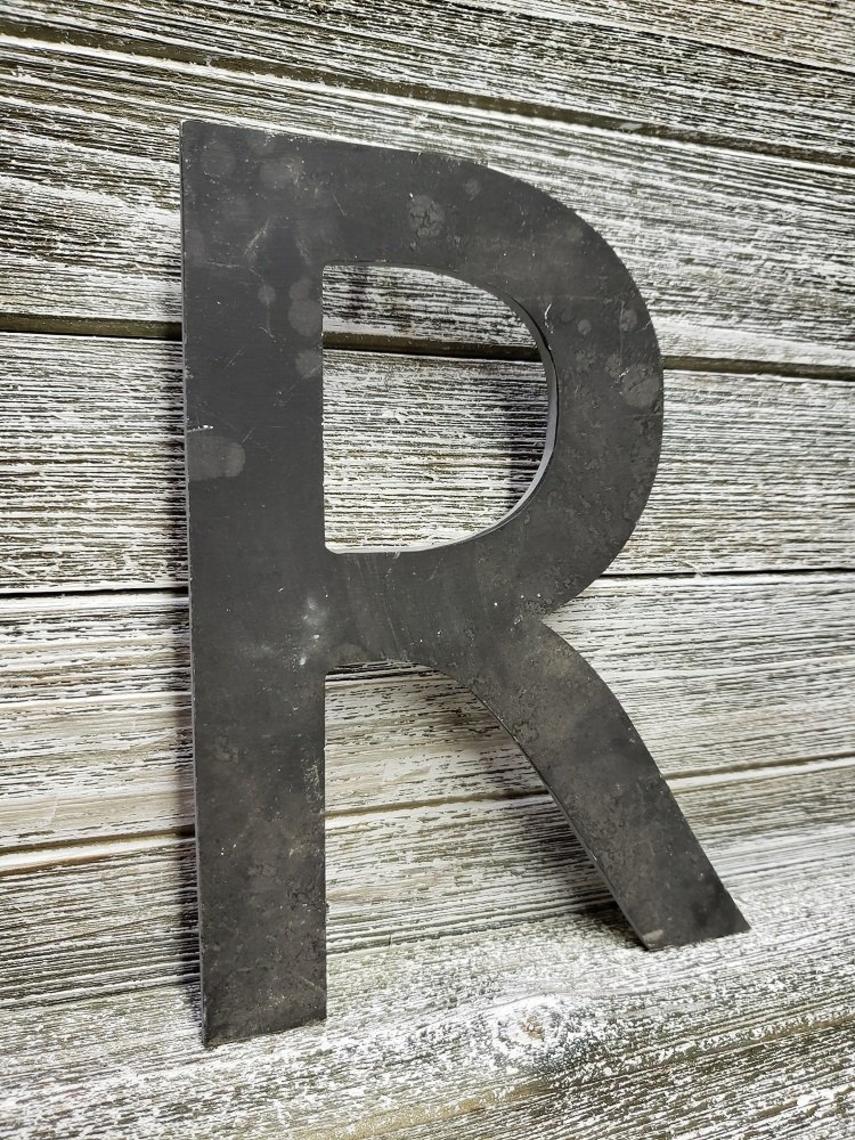 Vintage Letter R, Rustic Letter R from Sign, Metal 8" | A GoGo Vintage ...