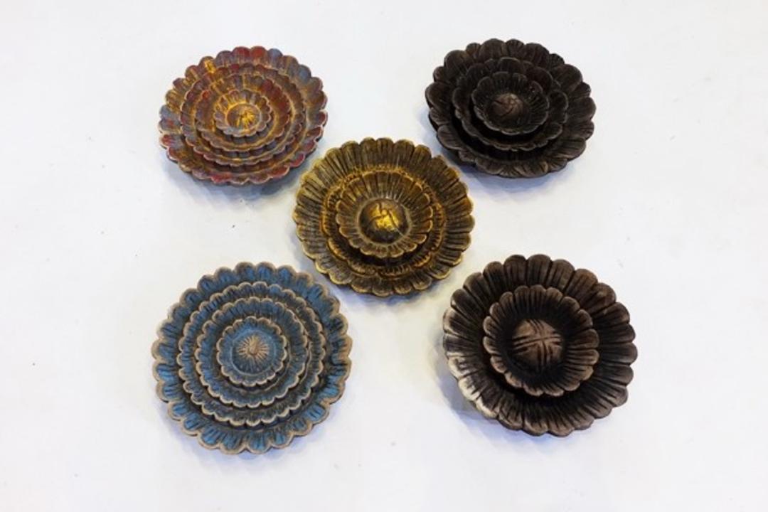 Carved Teak Wood Temple Flowers | The Golden Triangle | Chicago, IL
