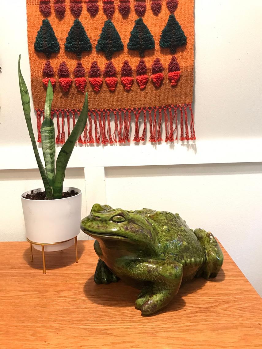 Vintage Arnel’s Large Ceramic Frog Toad Handmade 1973 Sculpture ...