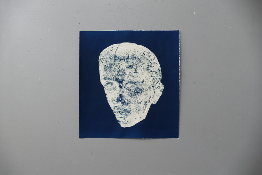 Statue Fragment Head Cyanotype Original Art Signed | Agent Gallery ...