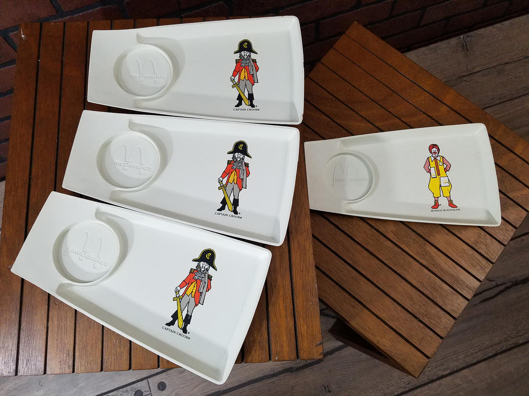Set of 4 McDonalds Captain Crook and Ronald McDonald Plate and | Reds ...