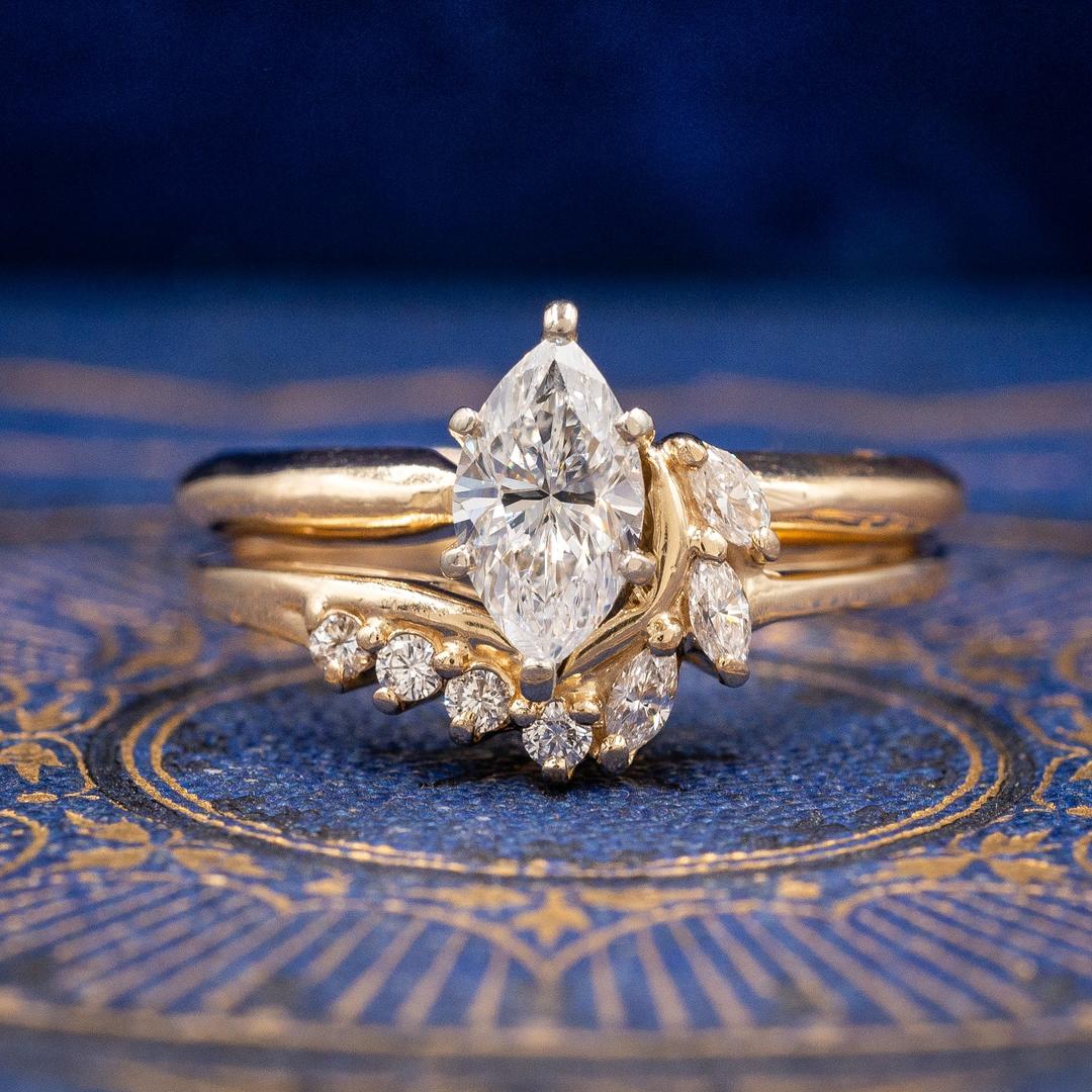 Marquise Cut Diamond Set c1980 | Pippin Vintage Jewelry | Chelsea - New ...
