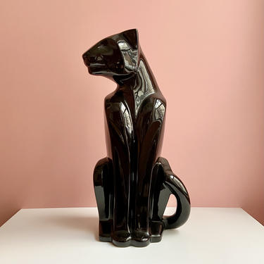 Large Haeger Sitting Panther Statue | Barela Vintage - New York, NY | ATTIC