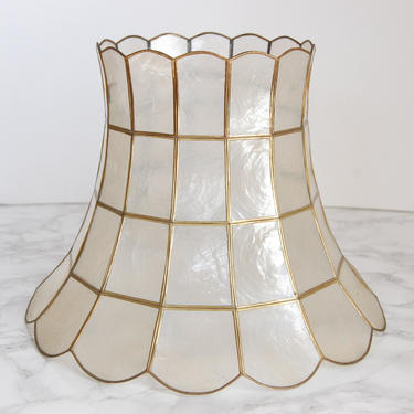 Vintage Capiz Shell Lamp Shade - Boho Chic | Pursuing Vintage ...