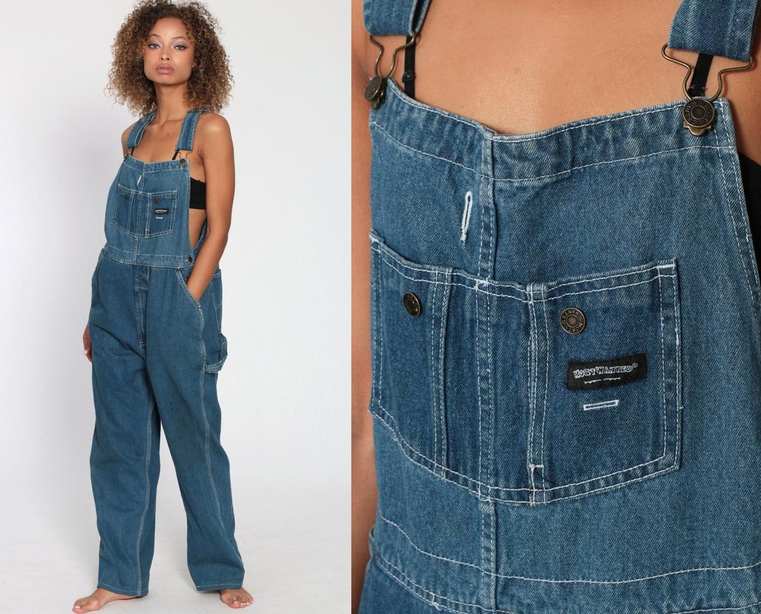 90s Overalls Pants Bib Overalls 1990s Denim Pants Jean Dungarees | Shop ...