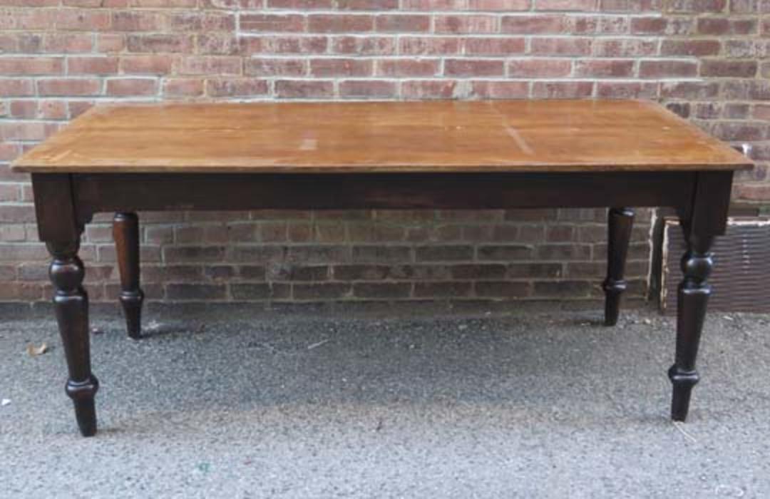 Antique English Pine Country Farm Table with Turned Legs.at | European ...