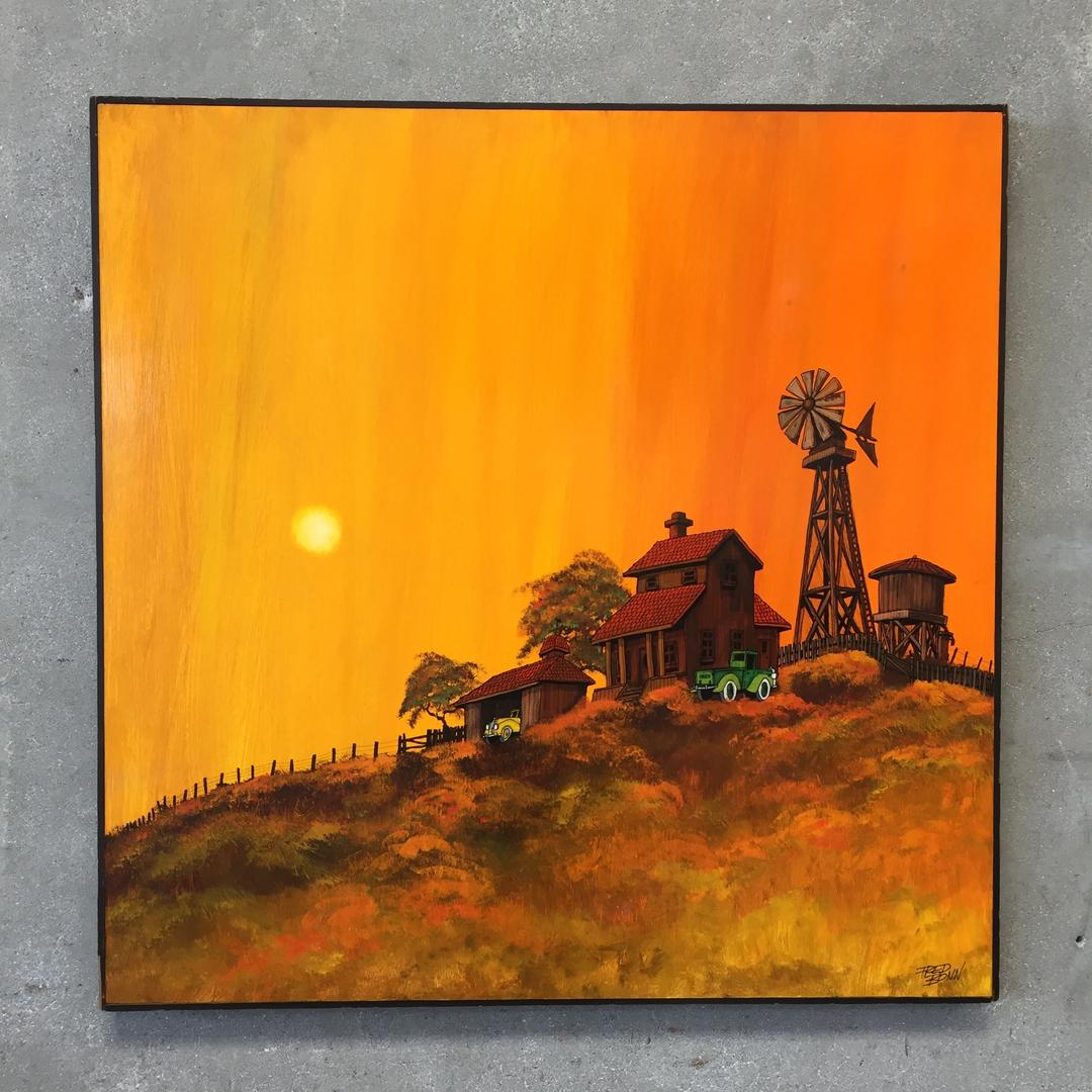 Mid Century Modern Fred Bonn Signed Painting | Urban Americana (Home ...