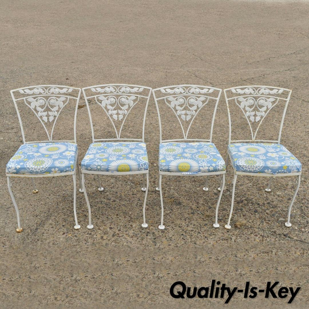 Four Vintage Woodard Chantilly Rose Wrought Iron Patio Garden Dining Quality is Key Philadelphia