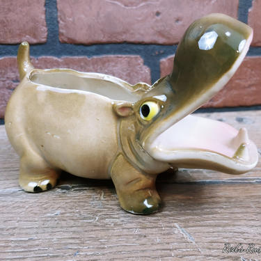 Japan Ceramic Hippo Jar/Planter/Container | Reds Rusty Relics - Blaine ...
