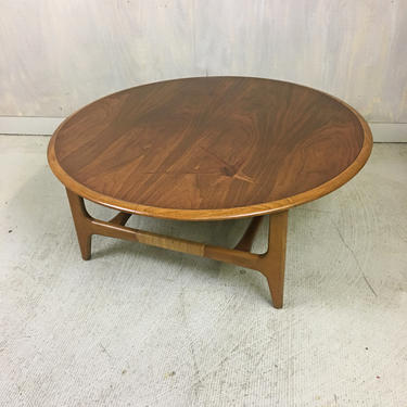 Lane Round Coffee Table with Rosewood Inlay | Retrocraft Design ...