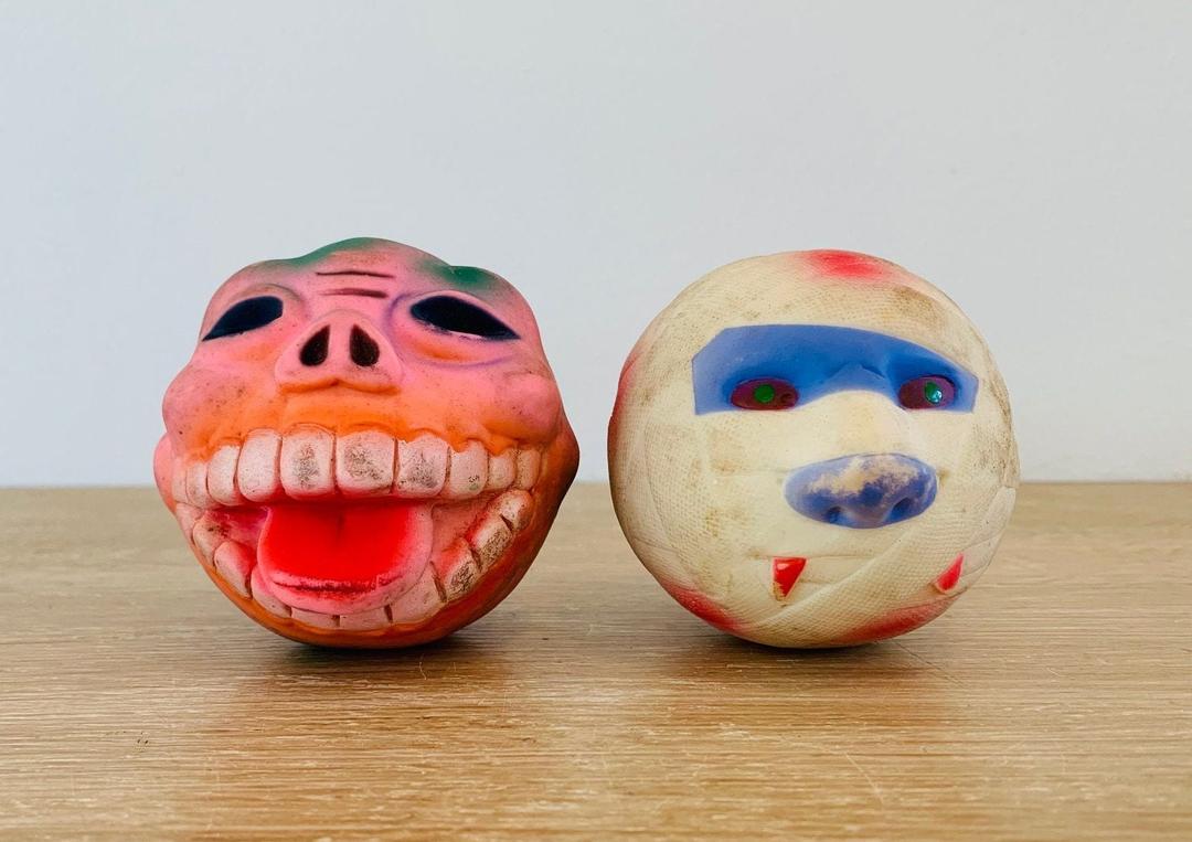 Vintage Creepy Ugly Balls Mad Balls Rubber Balls Made in | Delve ...