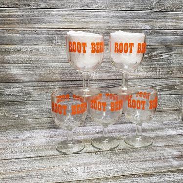 1970s Vintage Root Beer Float Glasses, Coin Dot | A GoGo Vintage ...