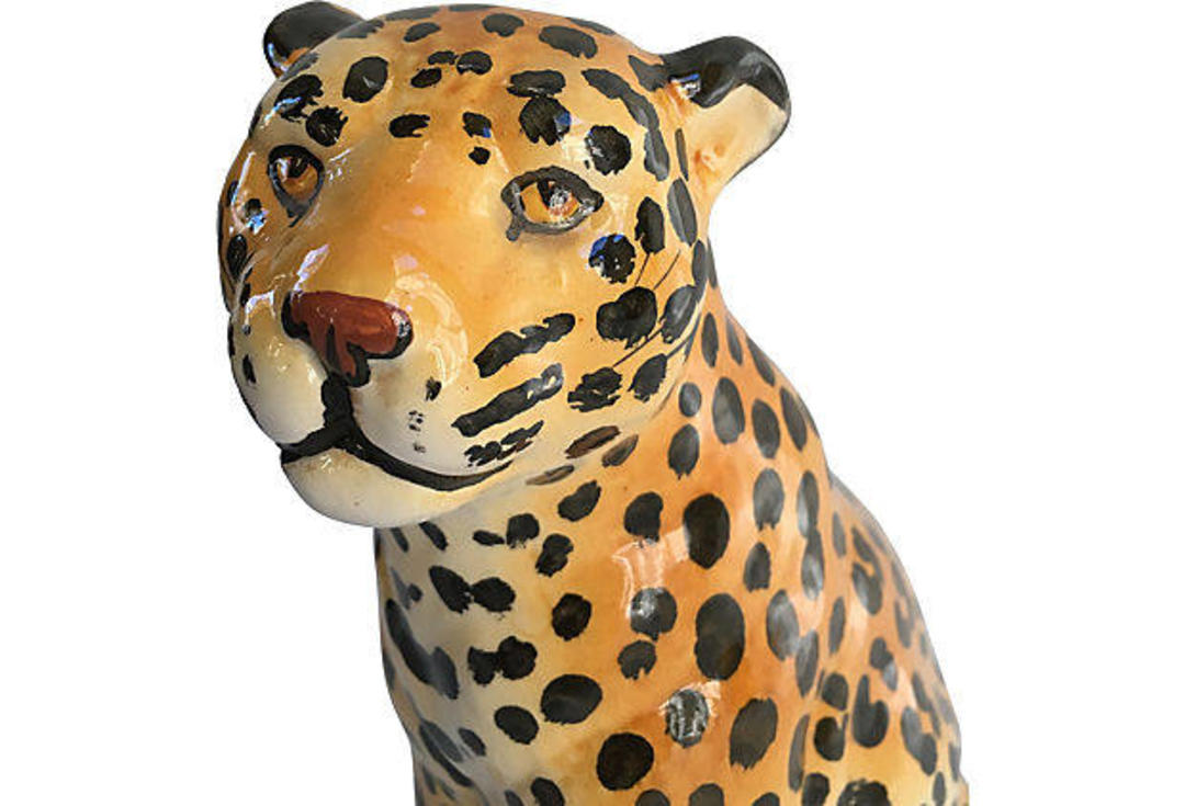 SOLD-Midcentury Italian Leopard Figurine | Boston Vintage Studio | Boston