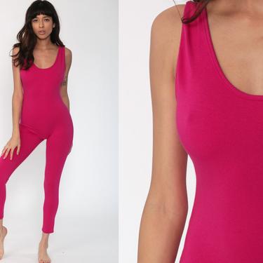 90s Unitard Hot Pink Spandex Jumpsuit Pants Gymnastics | Shop Exile ...