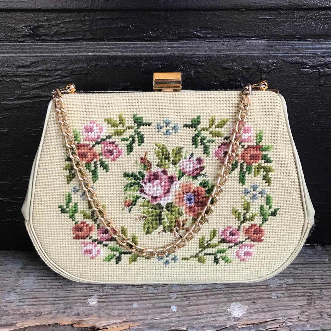 1960's Floral Embroidered Purse | Bloomers and Frocks | Austin, TX