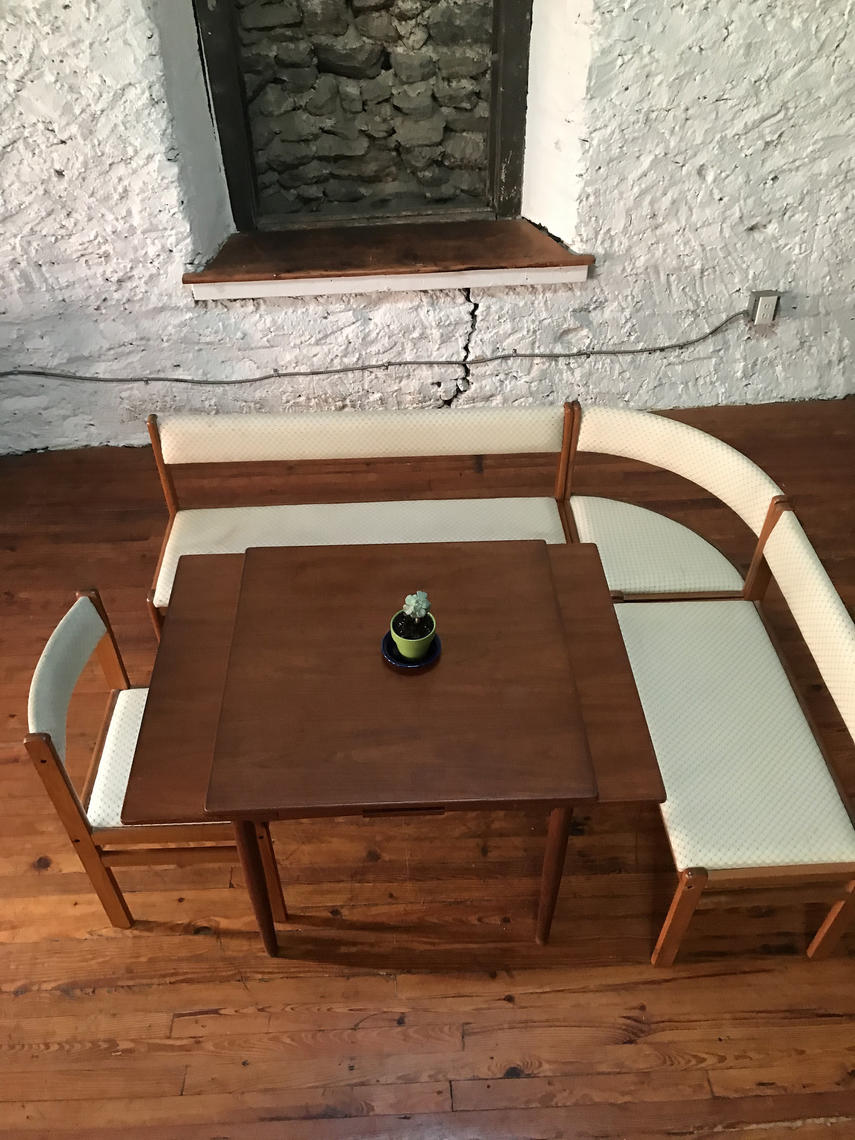 Mid century banquette Danish modern breakfast nook mid century dining ...