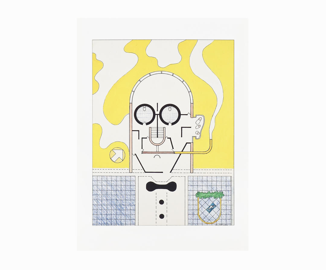 1991 Louis Hellman Postcard Le Corbusier Architect Archi-Têtes Vintage ...