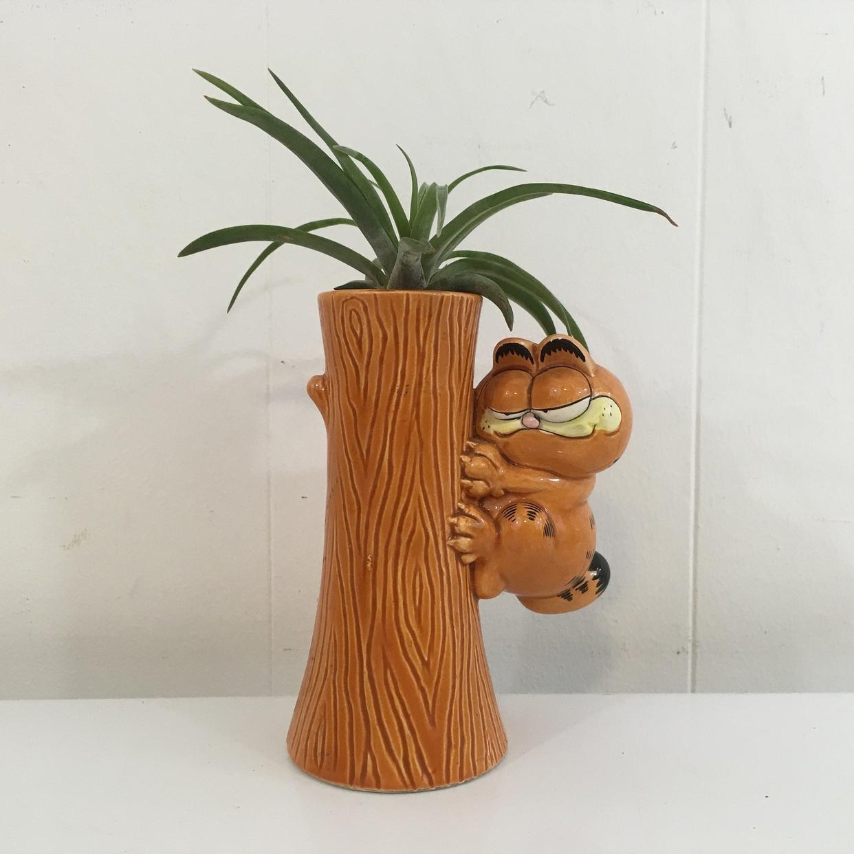 Vintage Garfield Bud Vase Jim Davis Statue Figurine 1970 | Check Engine ...