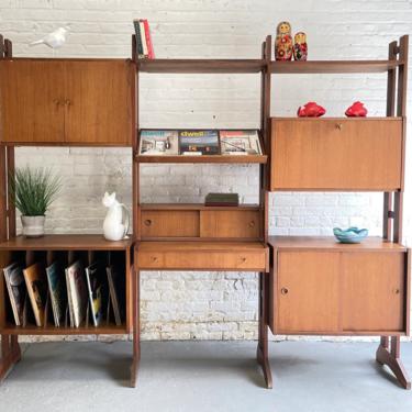 Mid Century Modern Walnut MODULAR Free Standing WALL | Circa60 ...