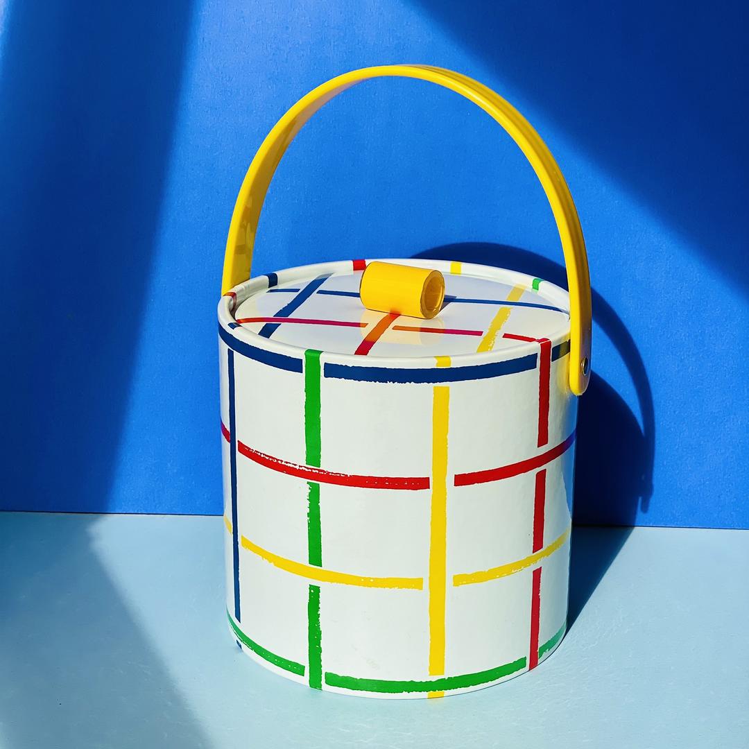 Vintage Primary Plaid Ice Bucket | Odd Eye | East Village - New York, NY