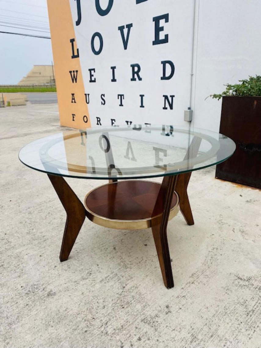 Contemporary Round MCM Style Coffee Table | Revival Vintage | North ...