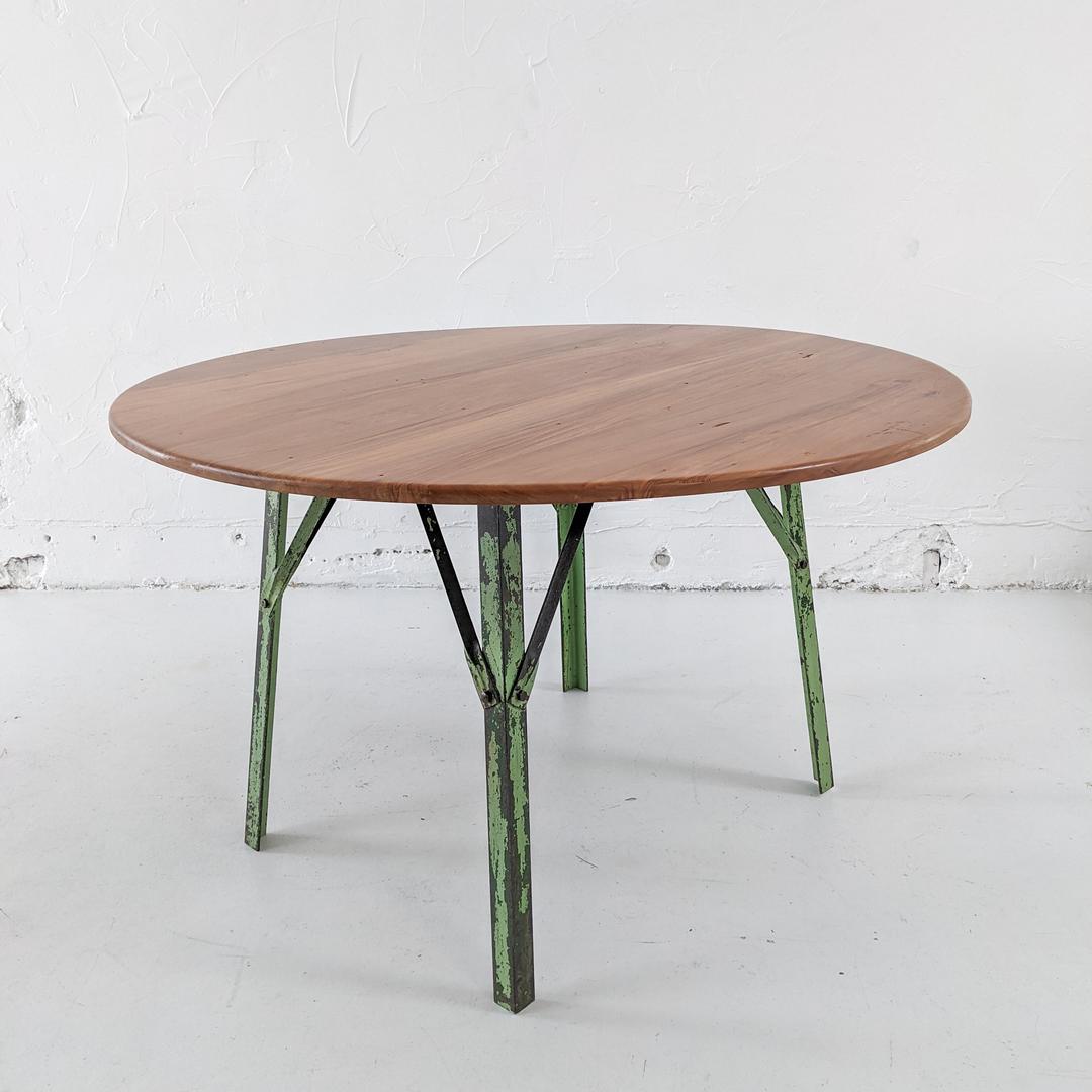 Industrial Round Dining Table | Woodward Throwbacks | Hamtramck, MI