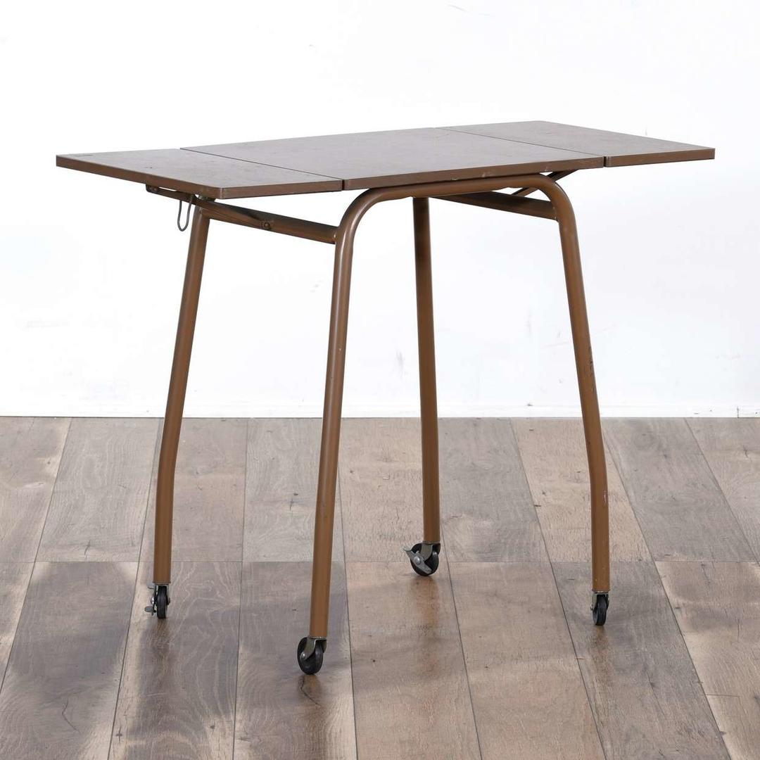Rolling Fold Out Typewriter Table Desk | Loveseat (Los Angeles ...