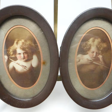 Victorian 1897 Framed Cupid Awake, Cupid Asleep Photo Prints ...