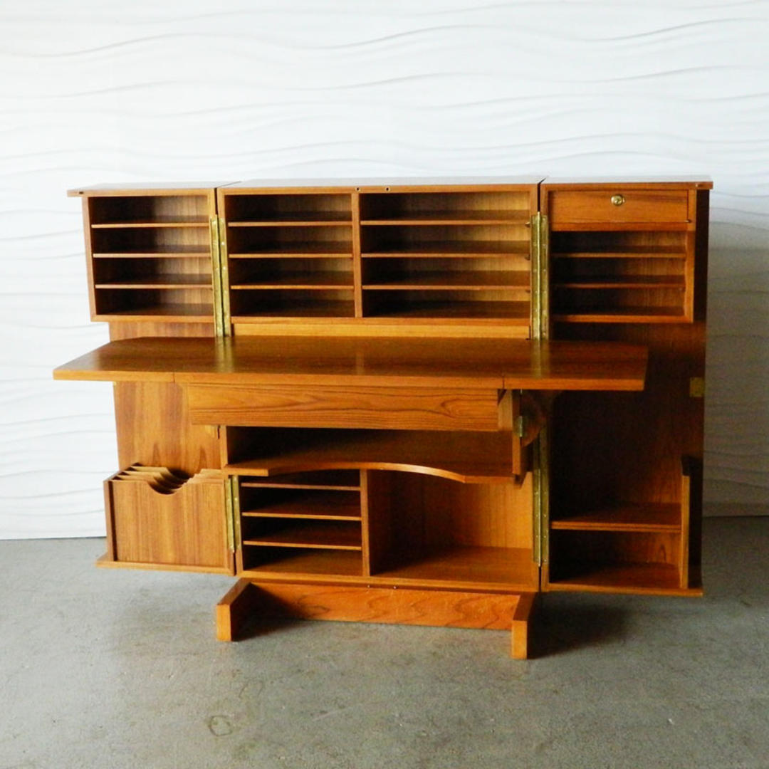 HA-18060 Teak Desk in a Box | Home Anthology | Baltimore, MD