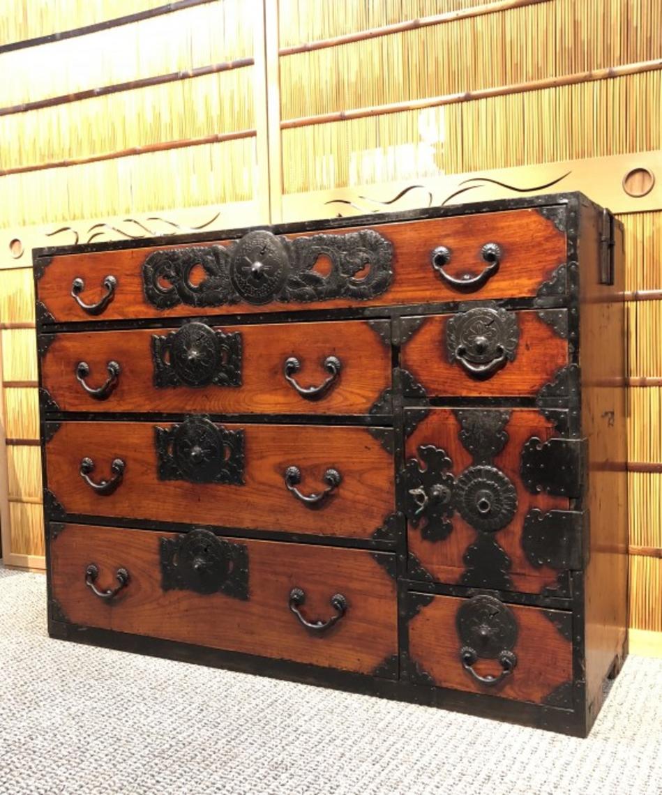 Japanese Antique Sendai Tansu Chest | Kuraya Japanese Antiques | San ...