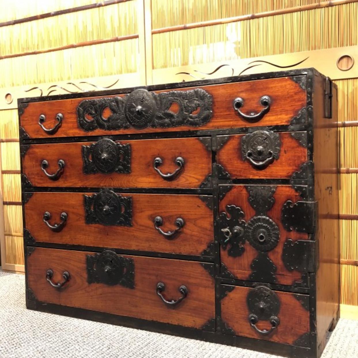 Japanese Antique Sendai Tansu Chest | Kuraya Japanese Antiques - San ...