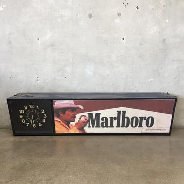 1970's Marlboro Clock & Light Sign | Urban Americana (Home Decor ...