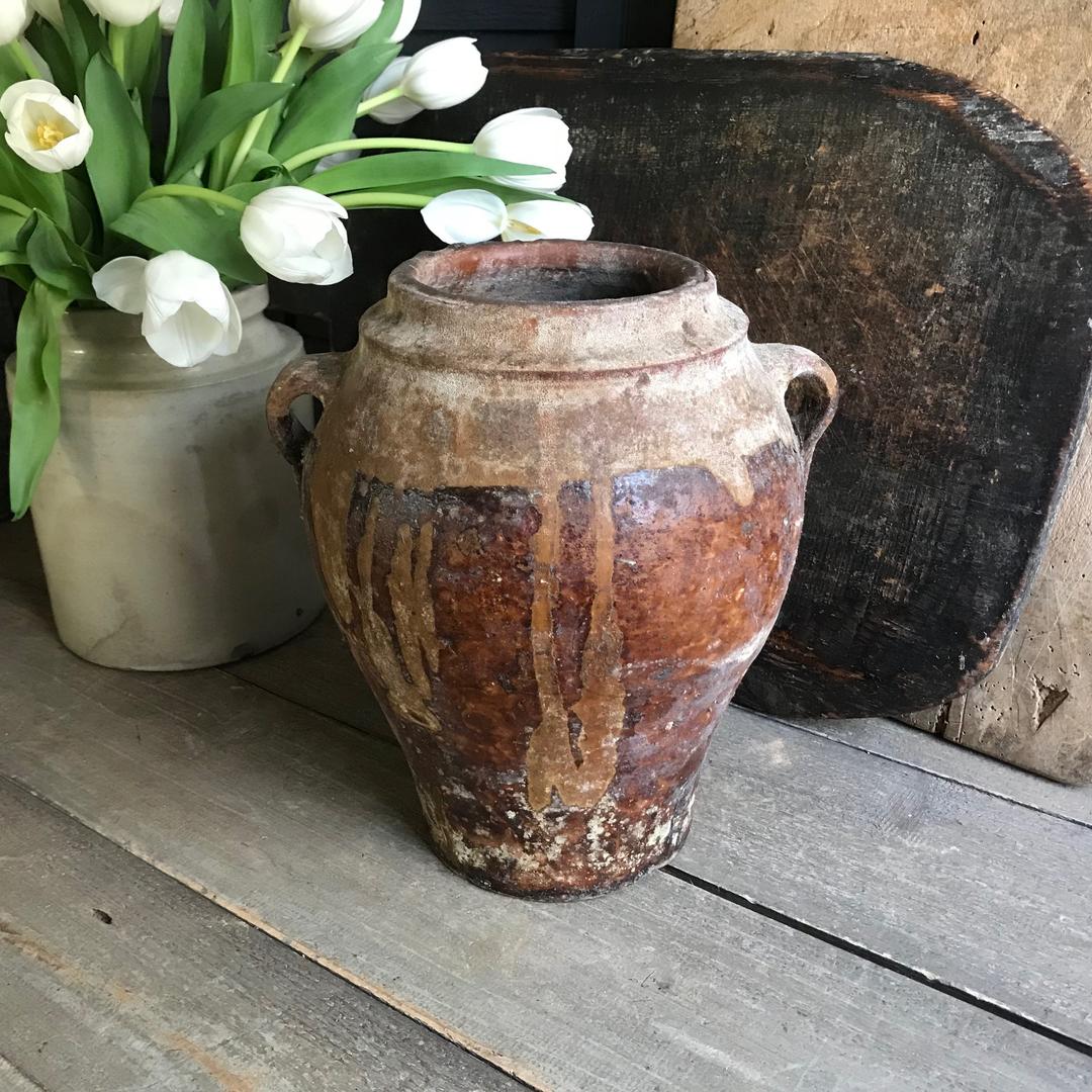 19th C Confit Jar, Olive Jug, Terra Cotta, Pottery, Rustic | Jan's ...