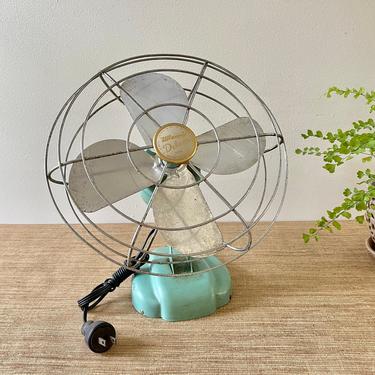 Vintage Fan - Wizard Deluxe Fan - Aqua Blue - 6 | Soulful Vintage ...
