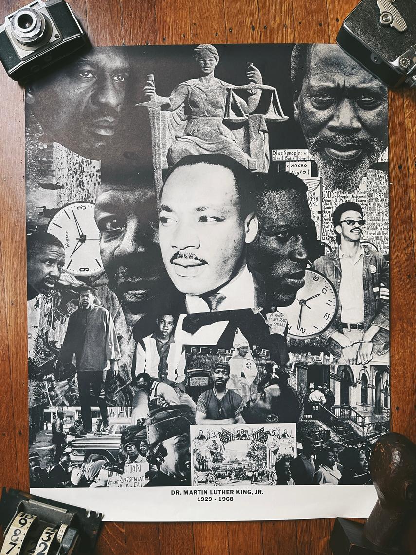 Vintage Dr. Martin Luther king Jr. Memorial Poster | BLK MKT Vintage ...