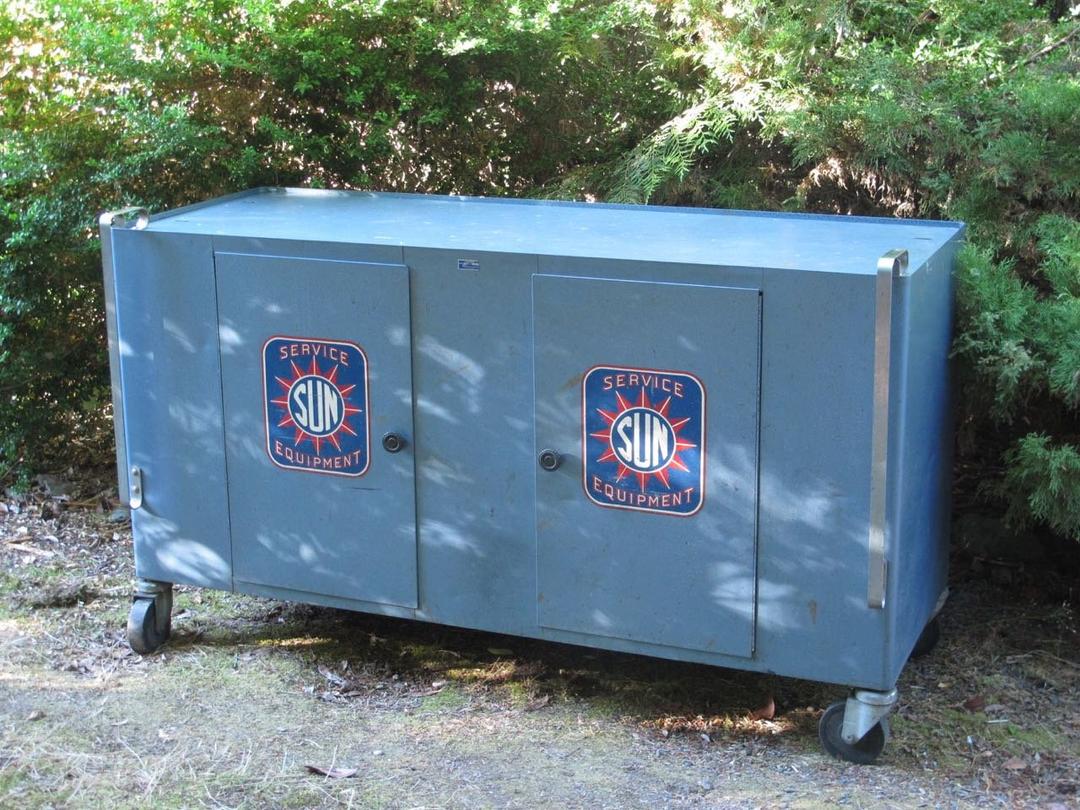 Sun Service Equipment Metal Cabinet Blue Industrial Metal Vintage ...