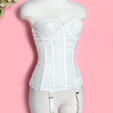 Vintage White Corset Girdle Merry Widow Bra Lingerie | Boutique 369 ...