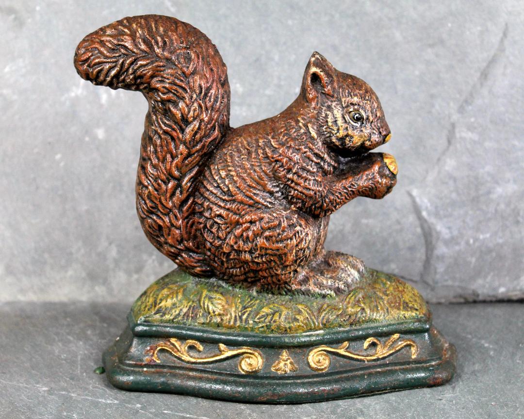 Wright Studios Cast Iron Bookend - Squirrel with a Nut | Bixley ...