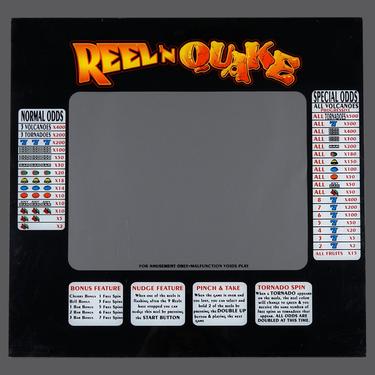 Reel'N Quake Slot Machine Bezel Game Plexiglas Front | Vintage ...
